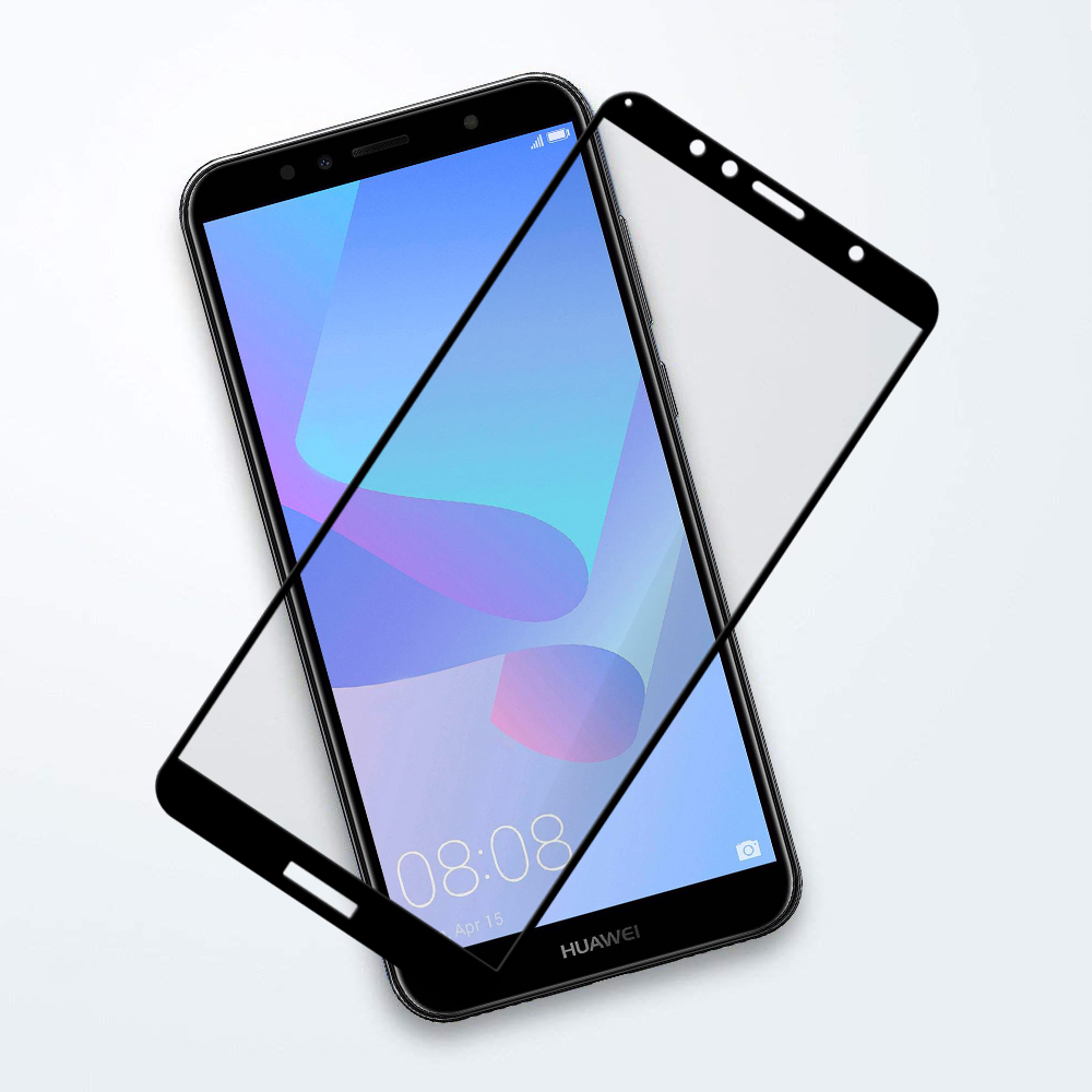 Full Tempered Glass Screen Protector for Huawei Y6 (2018) Black